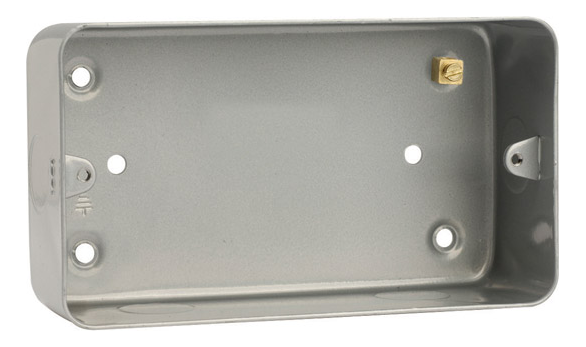 Connect Electrical Wholesale Ltd | Click 2 Gang 50mm Back Box Metal Clad