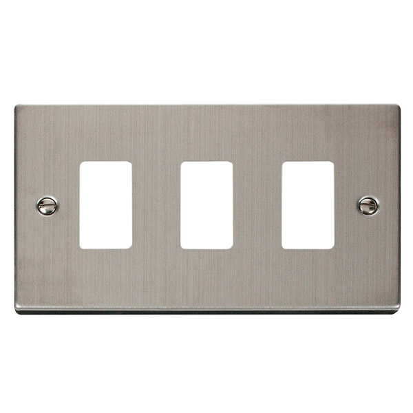 Connect Electrical Wholesale Ltd | Click VPSS20403 Deco Frontplate 3G S/S