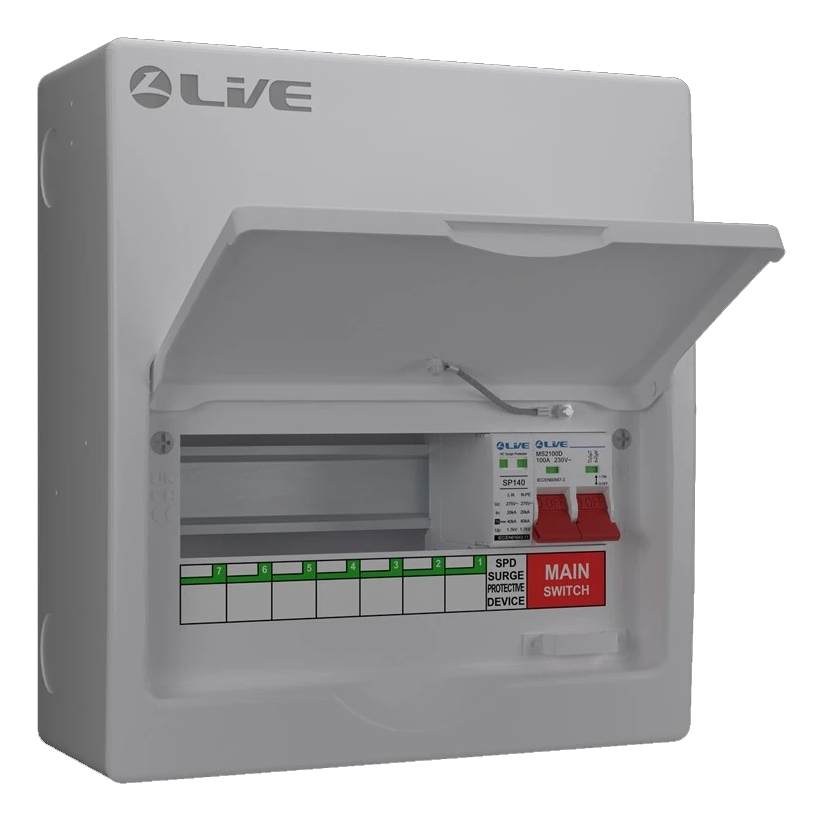 Connect Electrical Wholesale Ltd | Liveelec 7 Usable Consumer Unit C/W ...