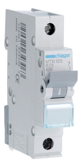 Connect Electrical Wholesale Ltd | Hager MCB SP B Curve 25amp 6kA